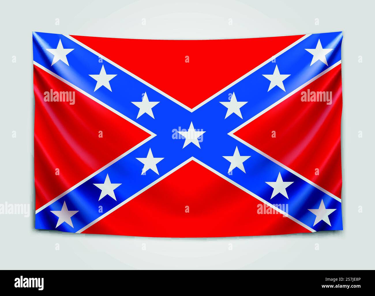 Hanging flag of Confederate. Confederate States of America. National ...