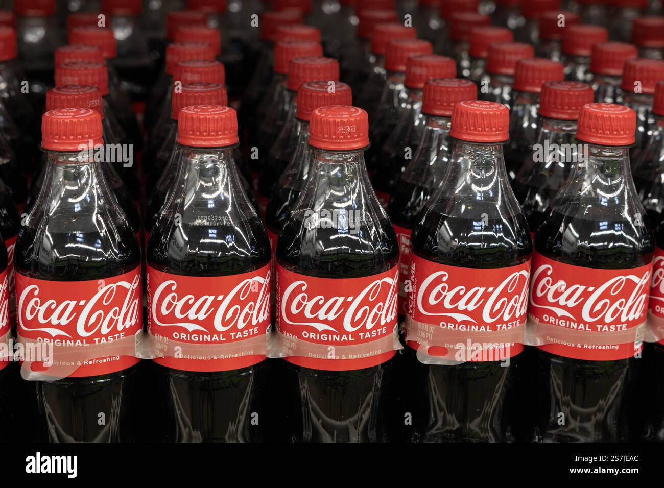 Indianapolis - January 7, 2025: Coca Cola carbonated drink display ...