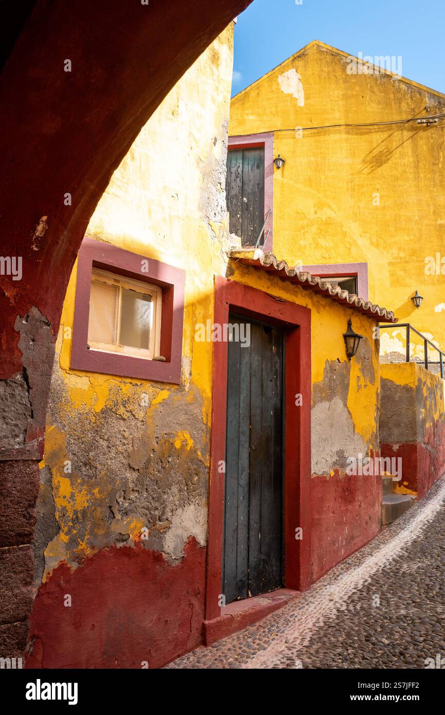 Architectural detail with bright colors and partial arch at the Forte ...