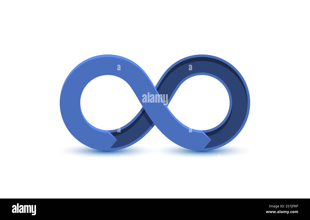 Infinity color icon, infographic sign element graphic. Vector ...
