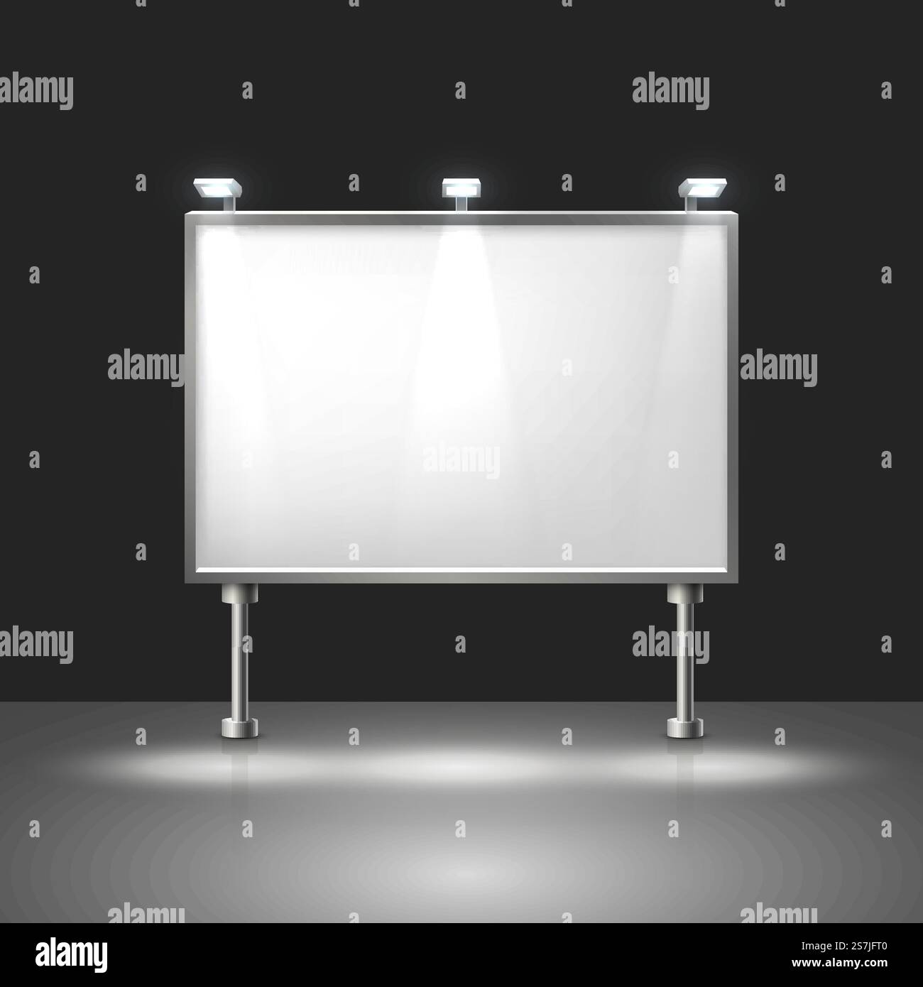 Urban advertising banner on a city background. Vector illustration ...