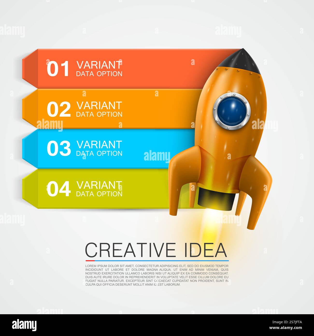 Graphic information space rocket launch. Vector illustration Stock ...