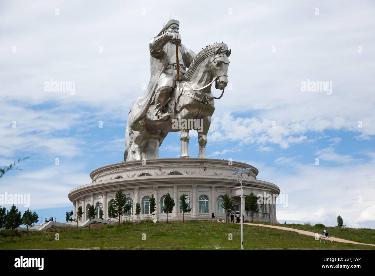 Genghis Khan equestrian statue view, Mongolia. Tallest equestrian statue in the world Stock ...