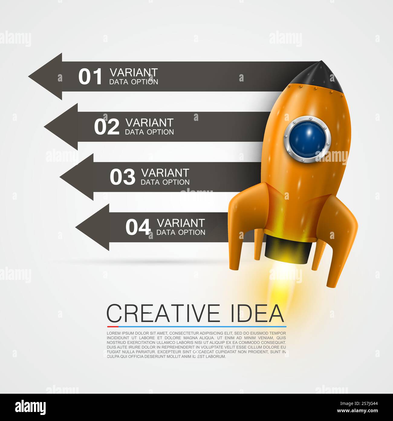 Graphic Information Space Rocket Launch Vector Illustration Graphic Information Space Rocket