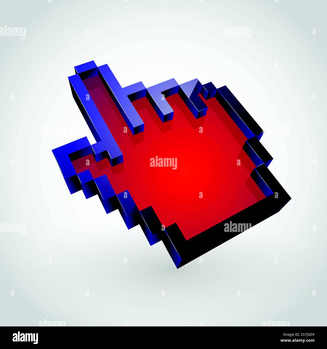 Colorful hand arrow cursor. Vector pointing hand. Colorful hand arrow ...