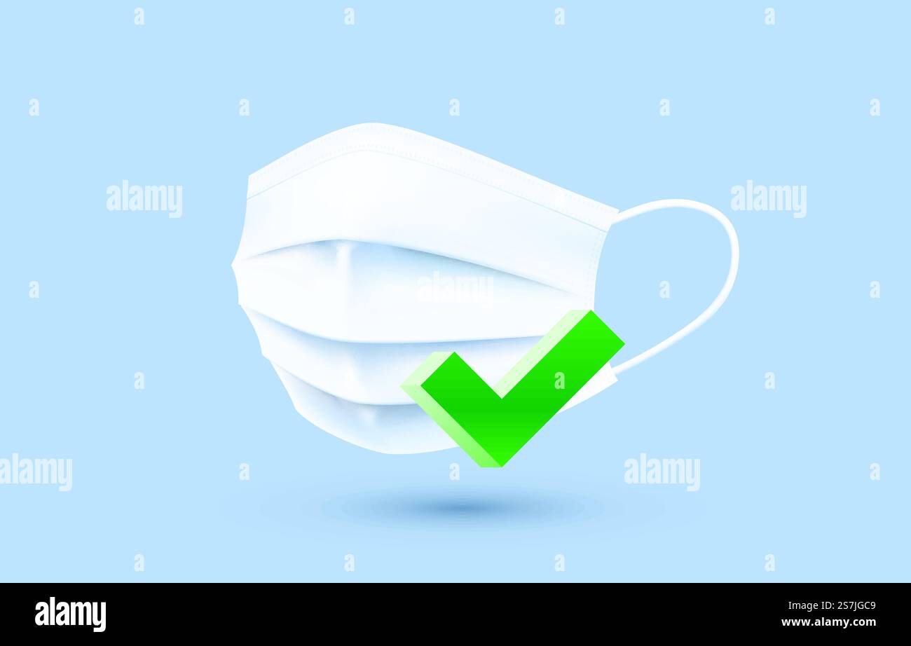 Medical mask protection from the virus, medicine object. Vector ...