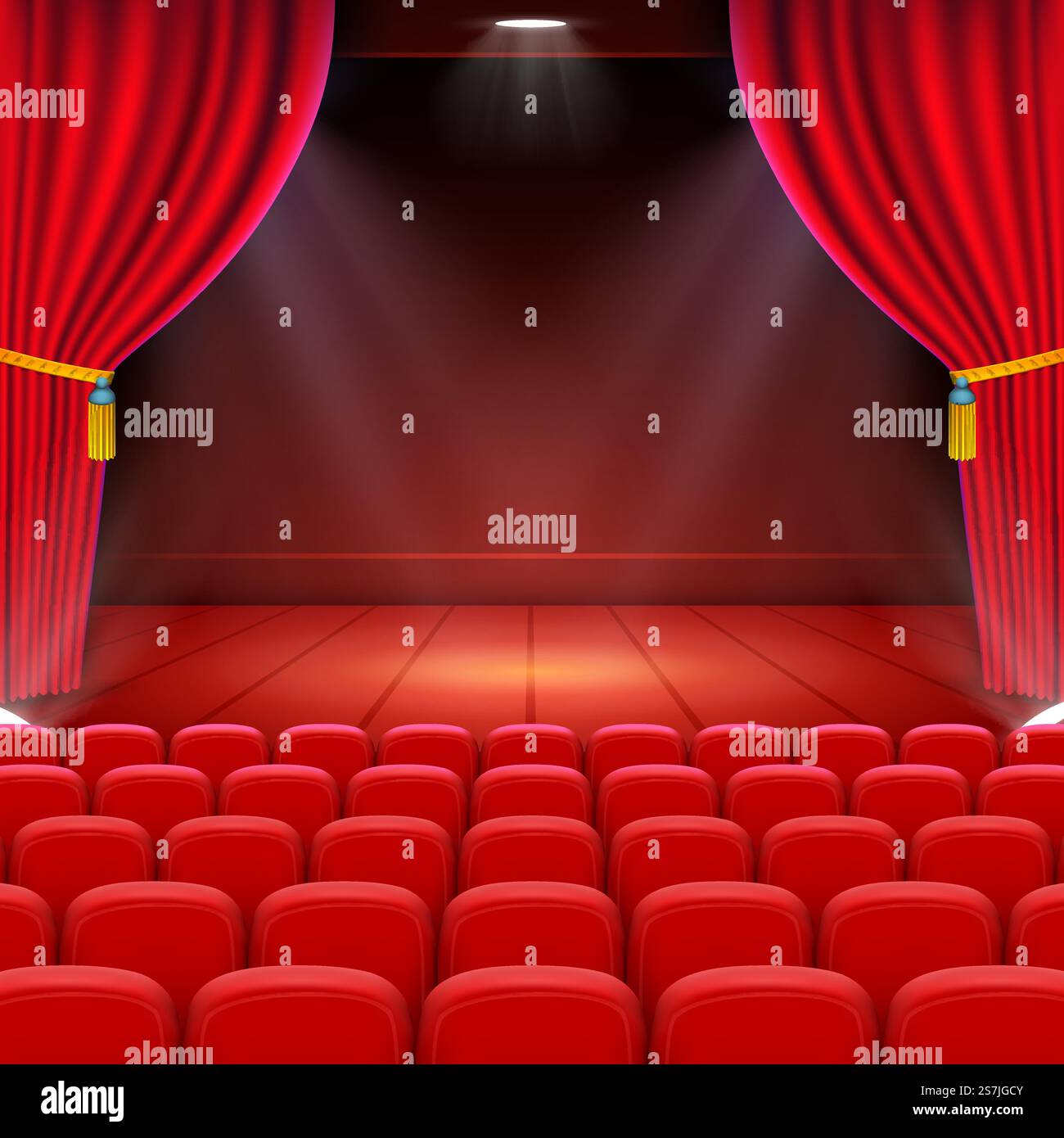 Scene cinema background art, Performance on stage . Vector illustration ...