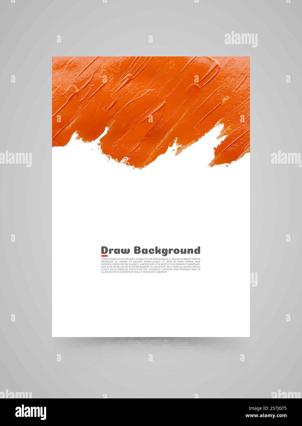 Paint draw background, Cover A4 size, vector illustration Stock Vector ...