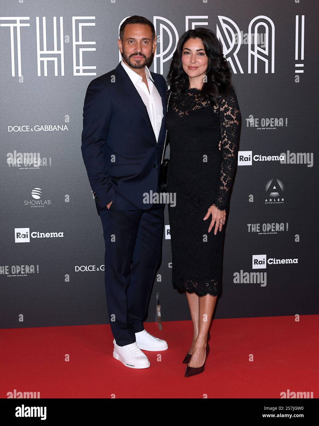 Milan, Italy. 19th Jan, 2025. Milan - Red Carpet for the premiere of the film “The opera!” at ...