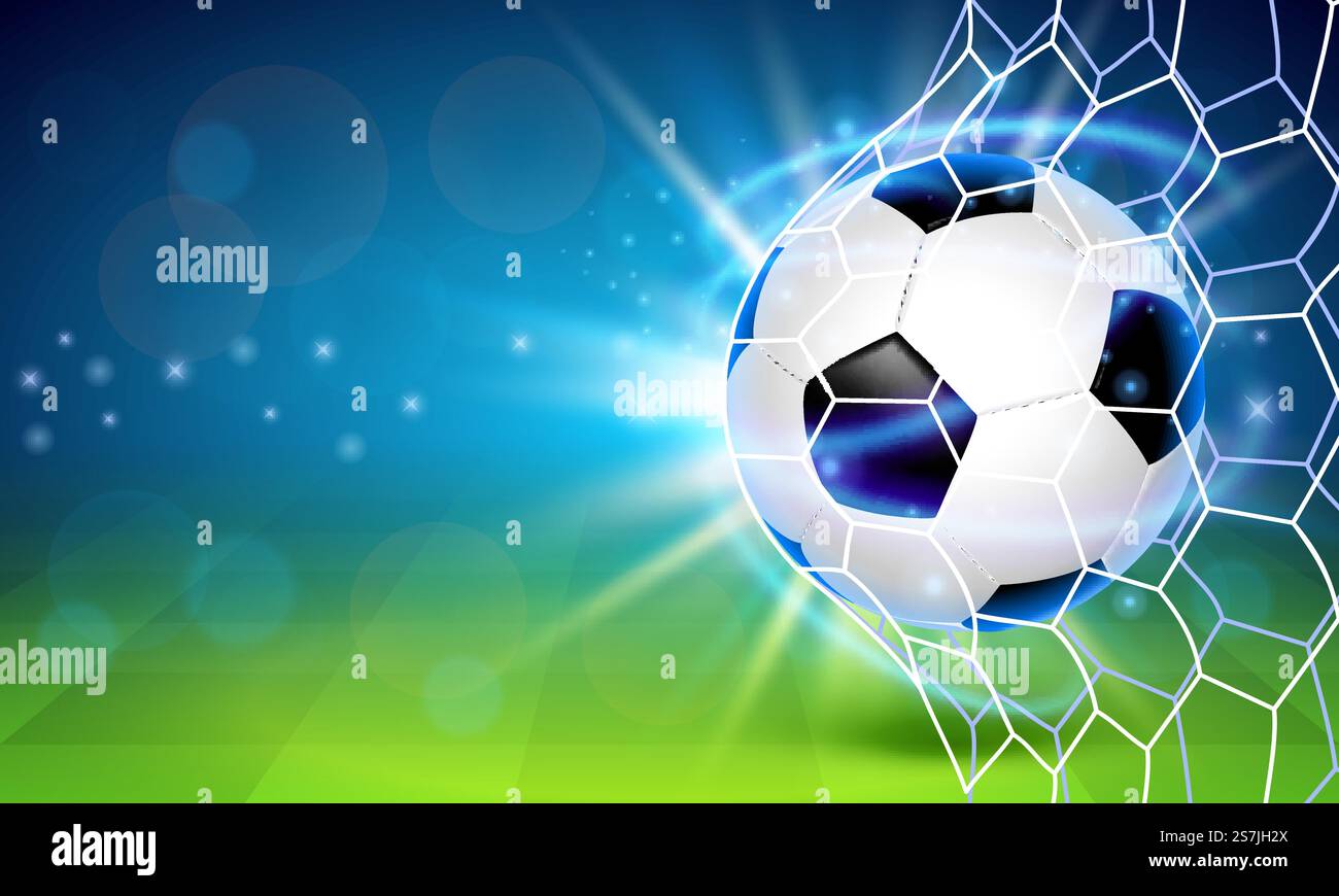 Soccer ball on the field. Cover background. Vector illustration Stock ...