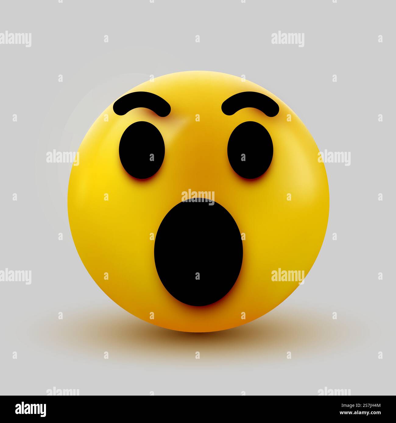Surprised emoji isolated on white background, shocked emoticon. Vector ...