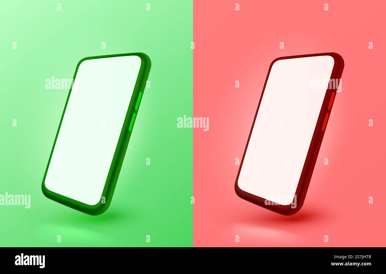 Smartphone color mobile screen, technology mobile display light. Vector ...