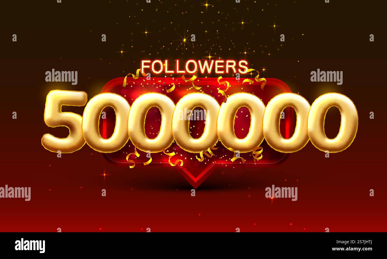 Thank you followers peoples, 5000k online social group, happy banner ...