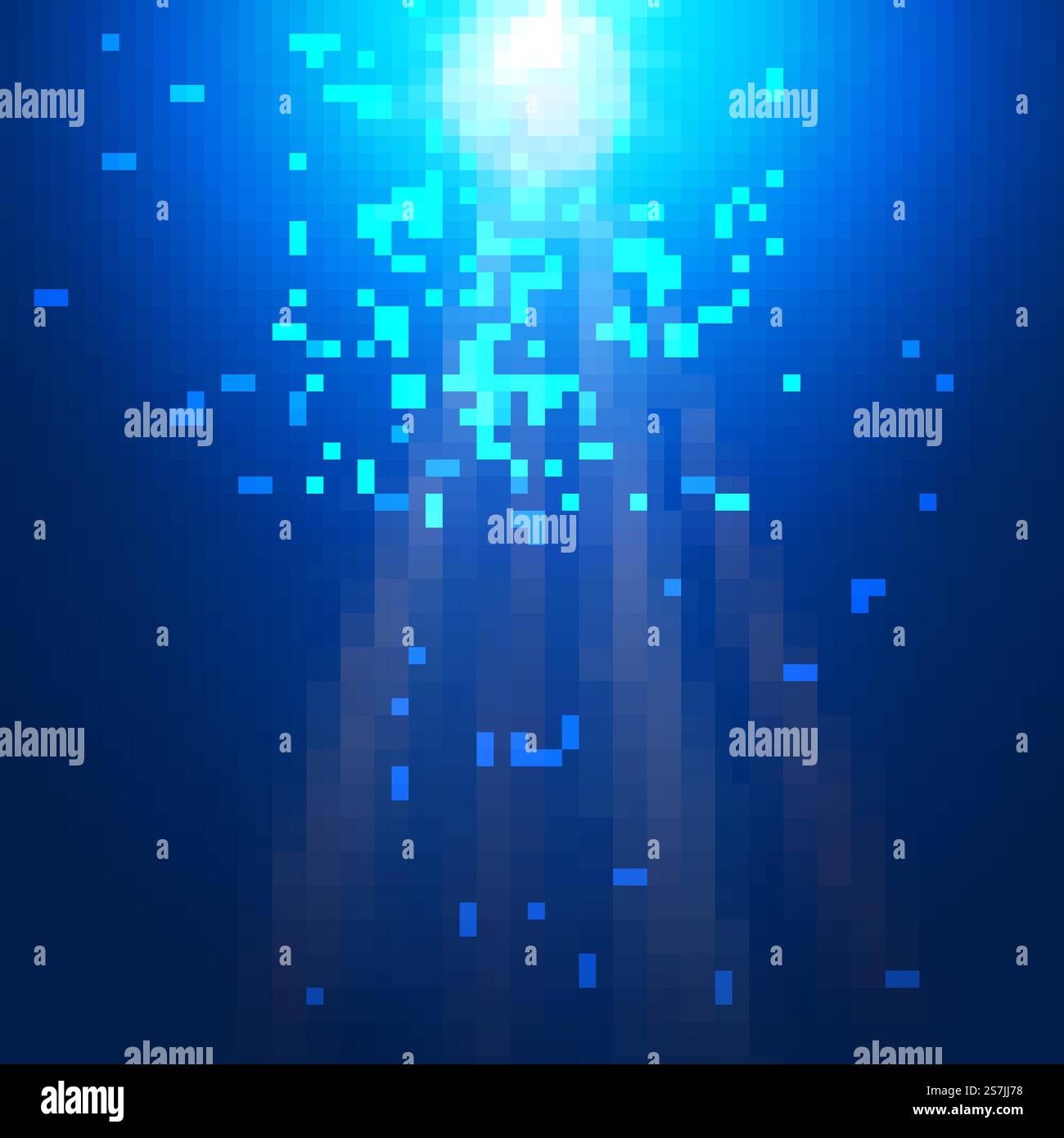 Underwater blue background with sun rays, vector show background ...