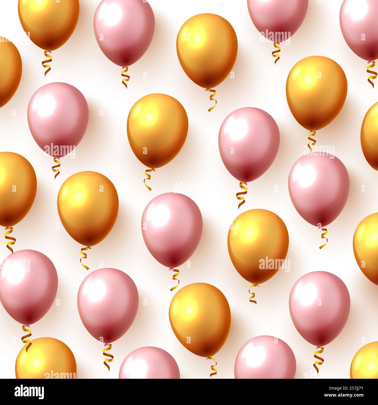 Festive color gold balloon party background. Vector illustration Stock ...