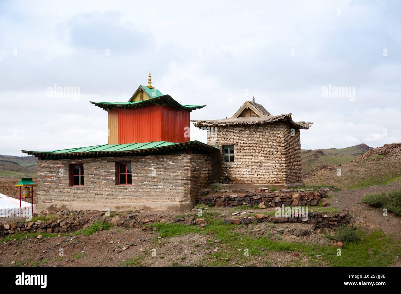 Ongi monastery ruins view, Mongolia landmark. Buddhist monastery Stock Photo - Alamy