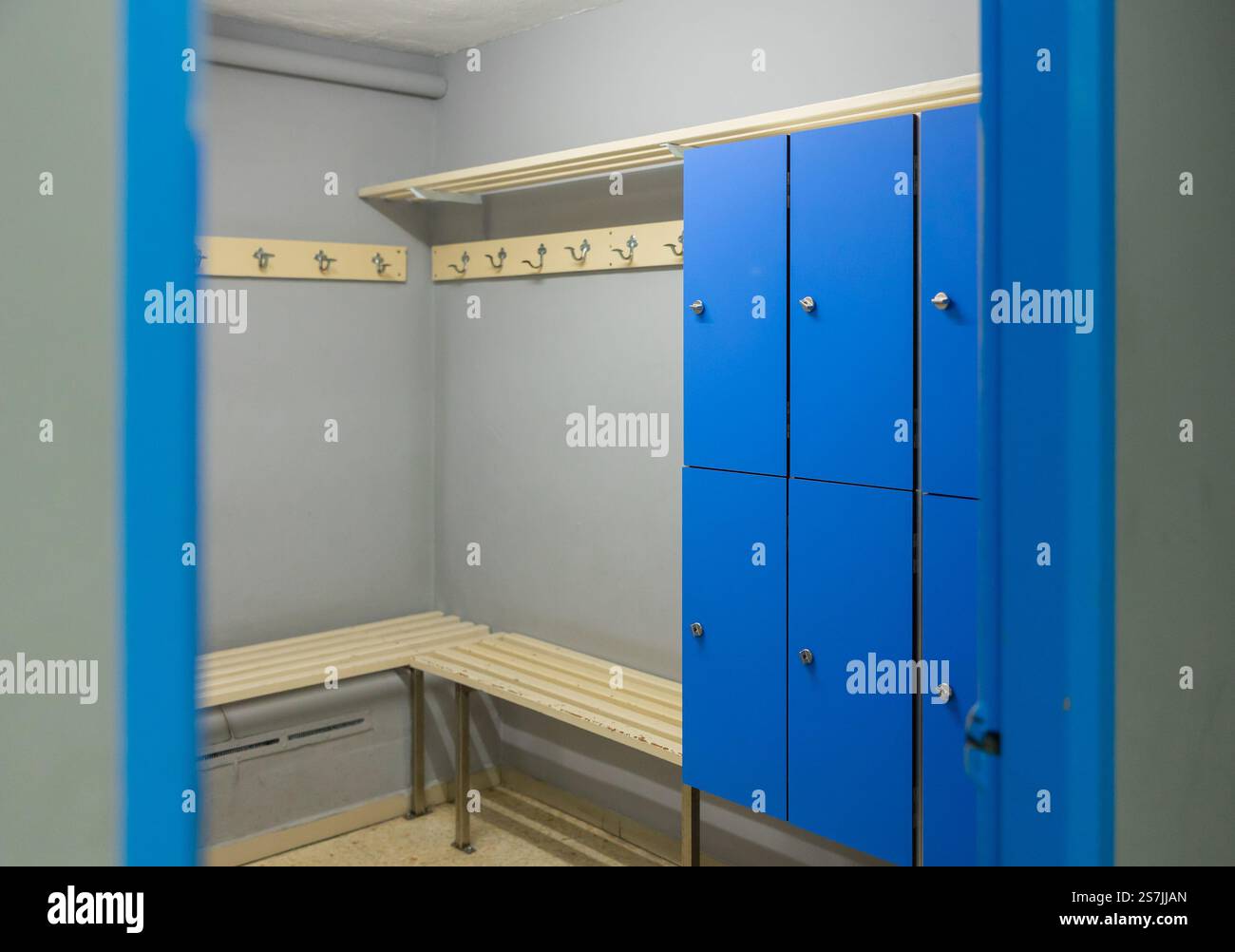 Modern interior of locker changing room Stock Photo - Alamy