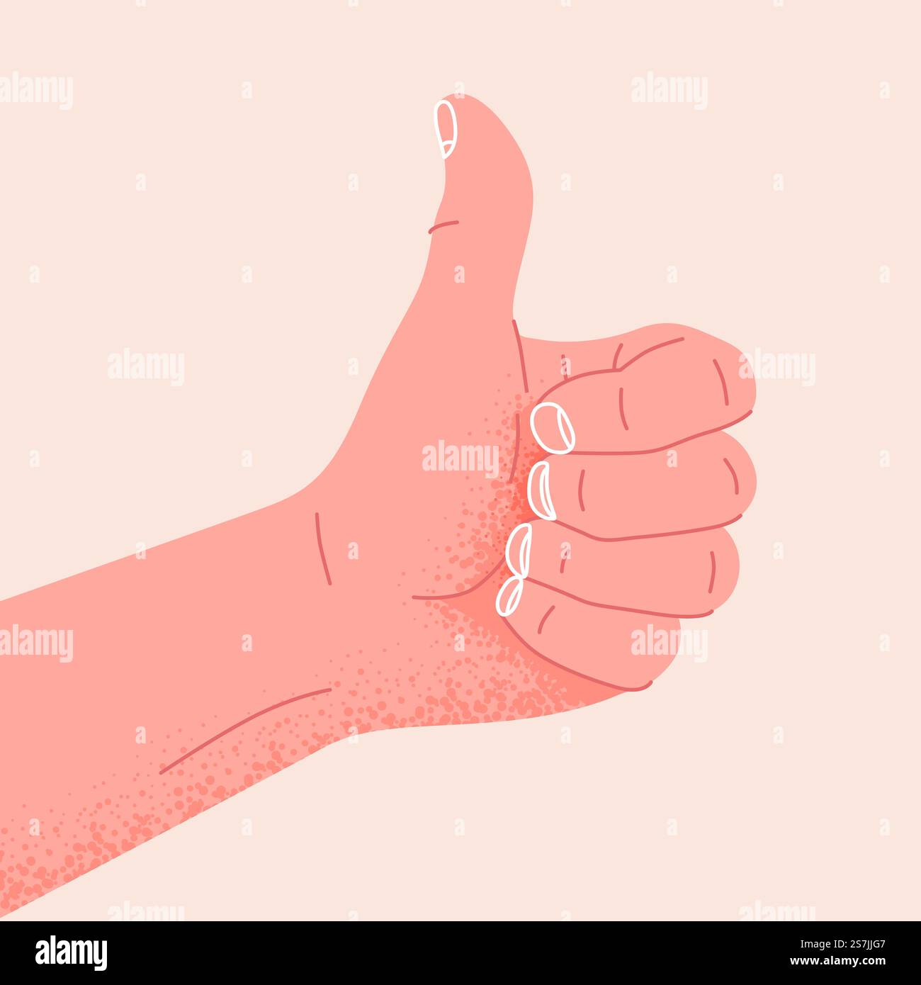 Hand Showing Symbol okay or alright. Gesture of Thumb up. Like Positive ...