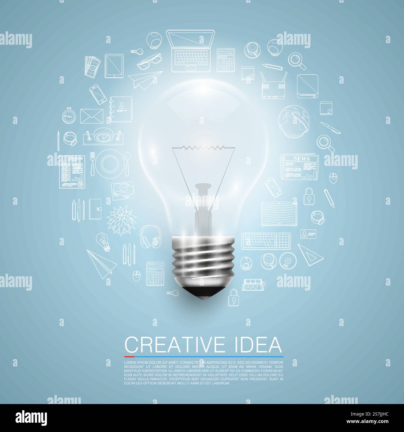 Lamp in icons art info. Vector illustration. Lamp in icons Stock Vector ...