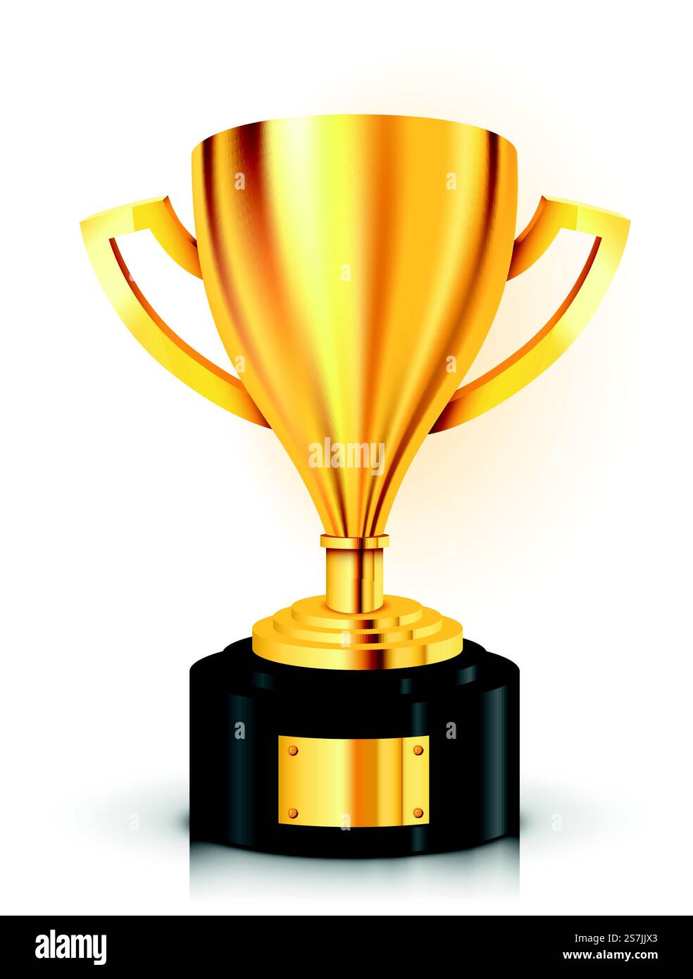 Realistic Golden Trophy with text place. Vector Illustration Stock ...
