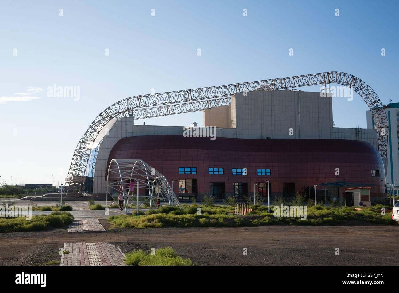Dalanzadgad city buildings view, Mongolia landmark Stock Photo - Alamy