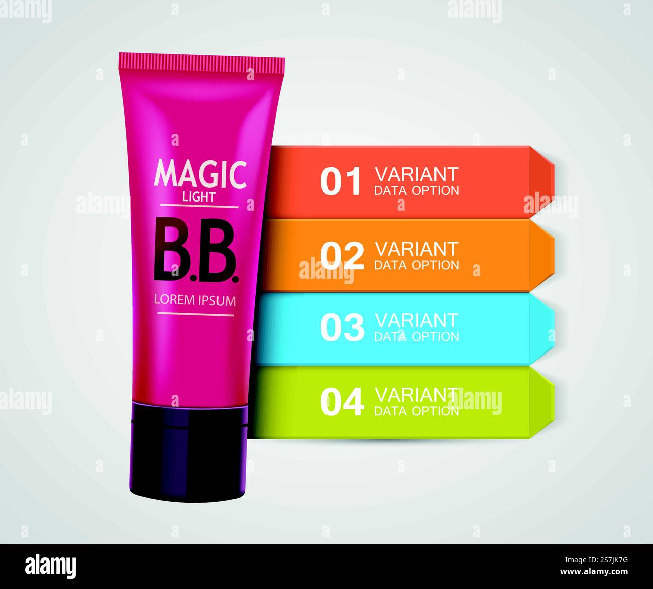 Beauty cosmetics infographic visualization template. Cream Ingredients ...