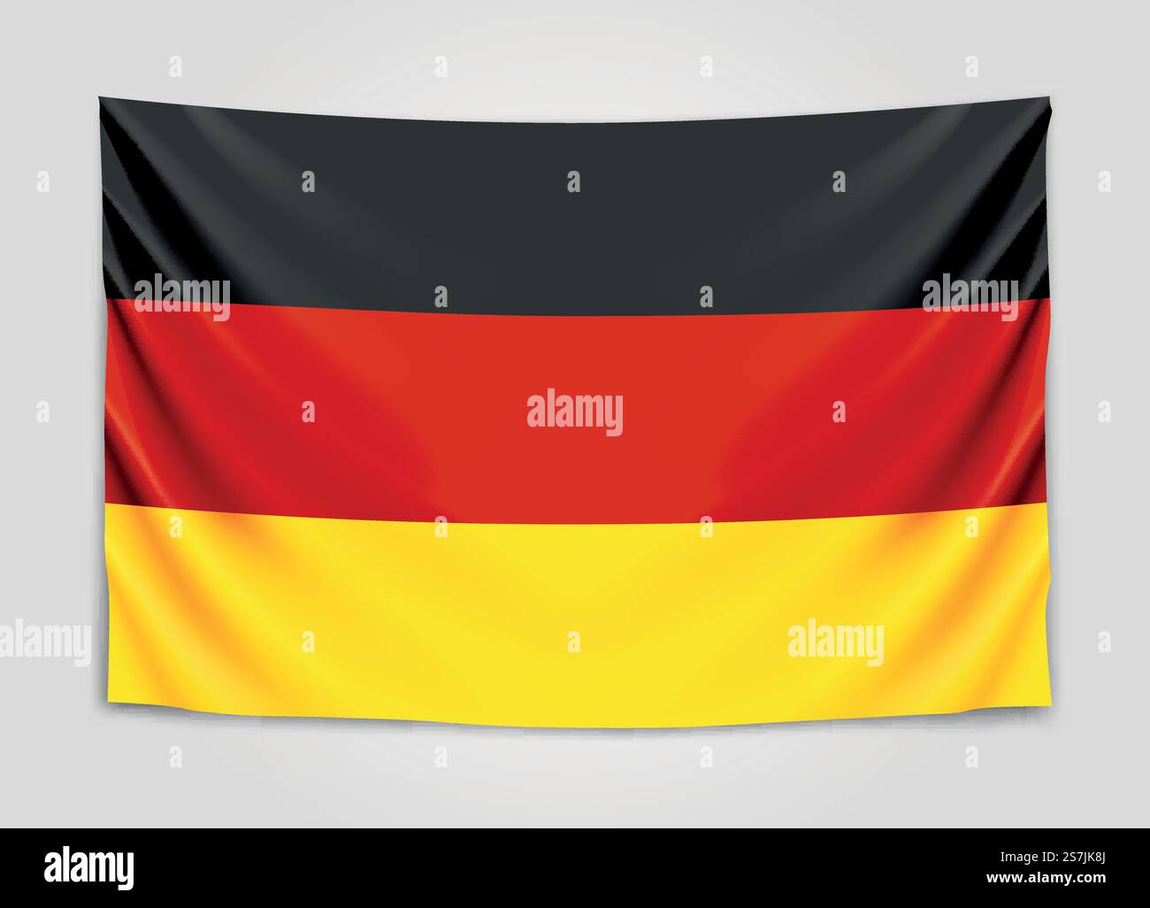 Hanging flag of Germany. Federal Republic of Germany. National flag ...