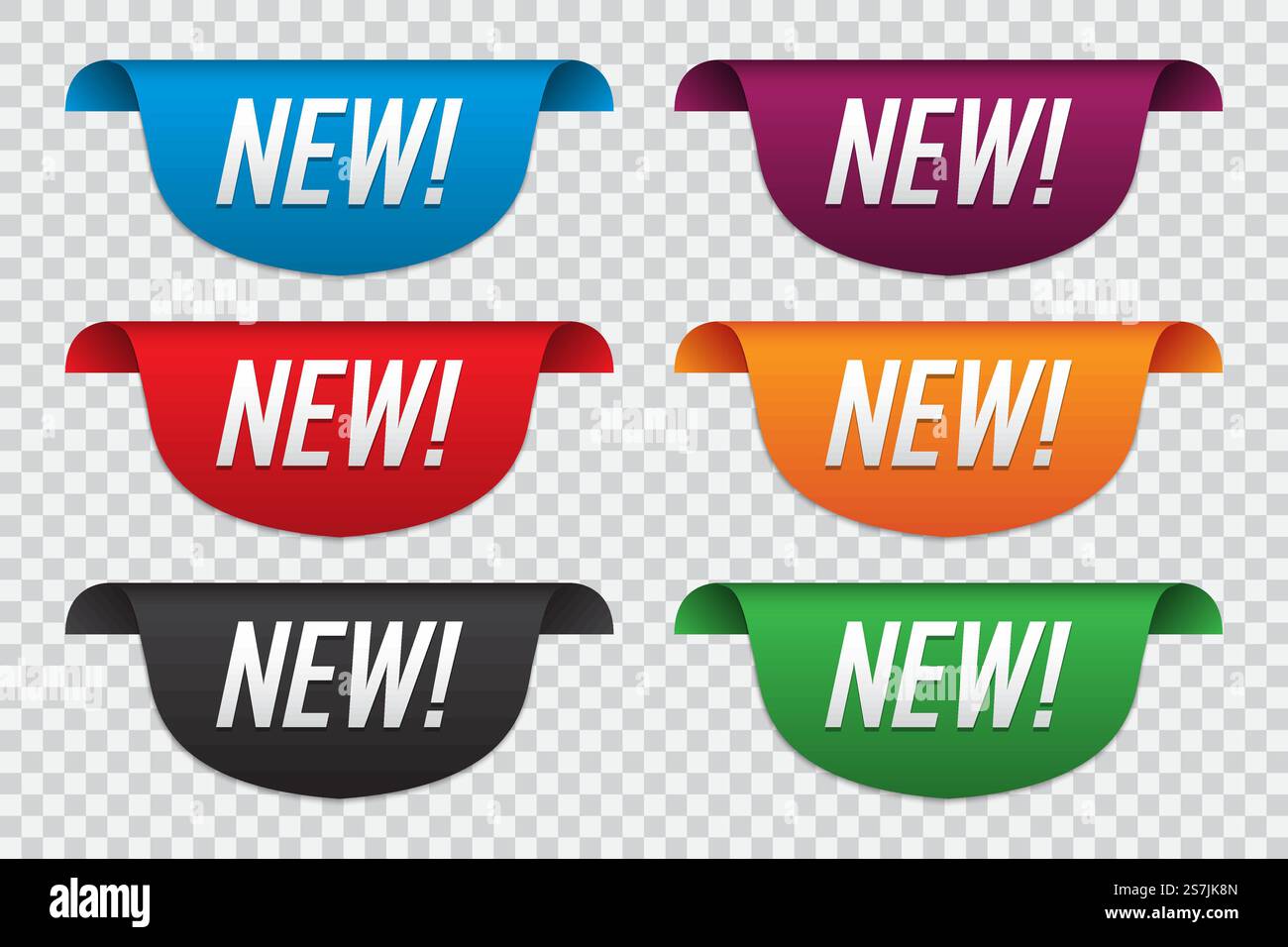 Set of new sticker label. Promotion labels in different colors with ...