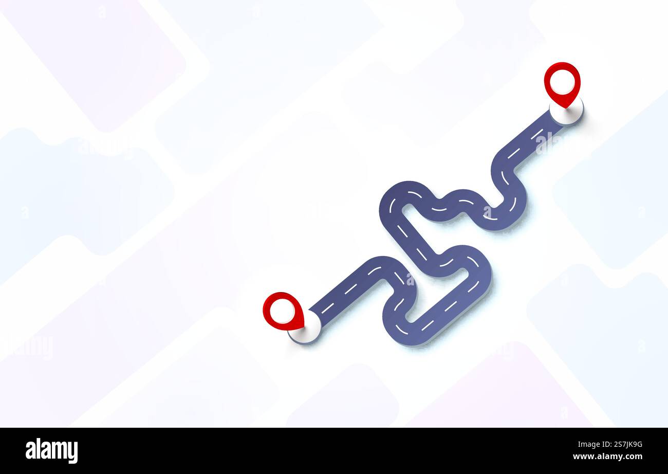 Road Trip taxi, Pave the Route, location information. Vector ...