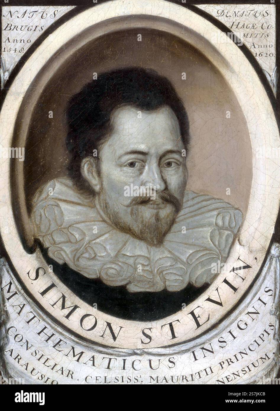 Simon Stevin (1548–1620), Stevinus, Flemish mathematician Stock Photo ...