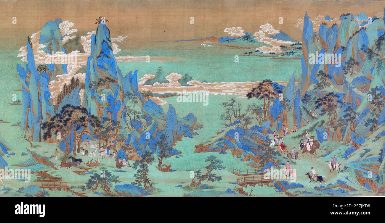 Emperor Xuanzong's Journey to Sichuan, a late Ming dynasty painting ...