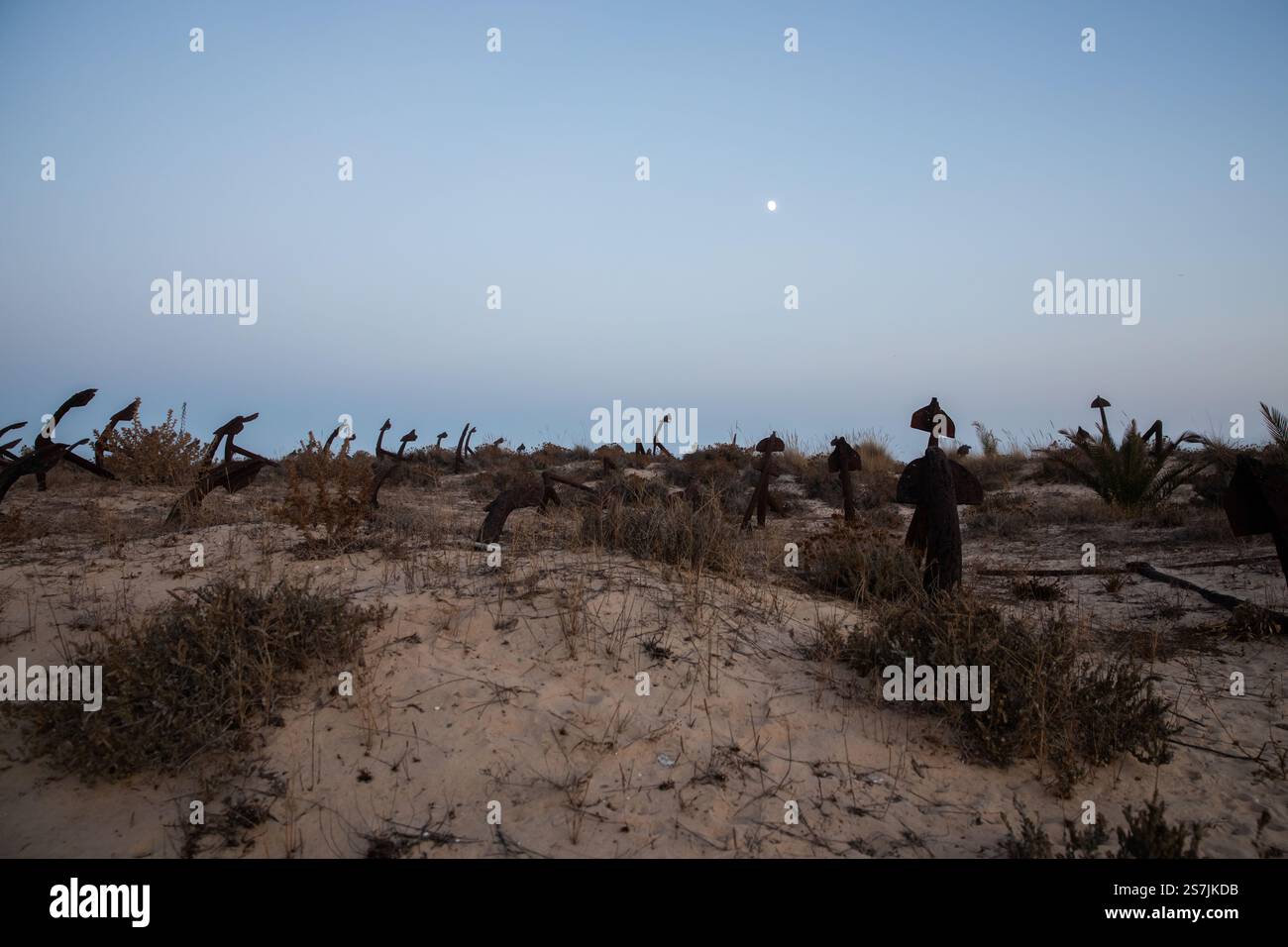 The Anchor Graveyard at Praia do Barril in Tavira, Algarve, Portugal ...