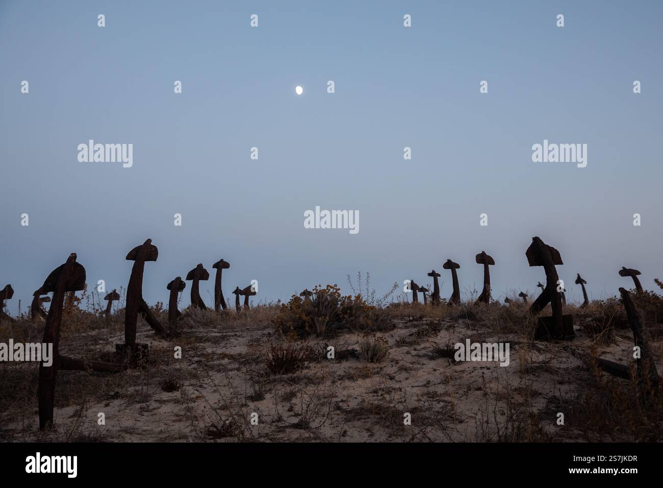 The Anchor Graveyard at Praia do Barril in Tavira, Algarve, Portugal ...