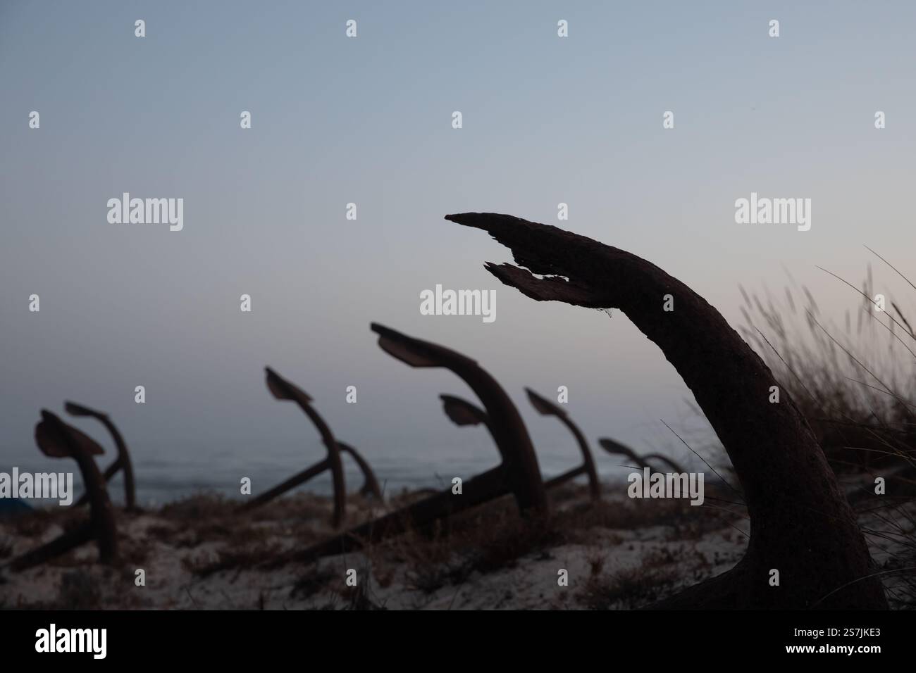 The Anchor Graveyard at Praia do Barril in Tavira, Algarve, Portugal ...