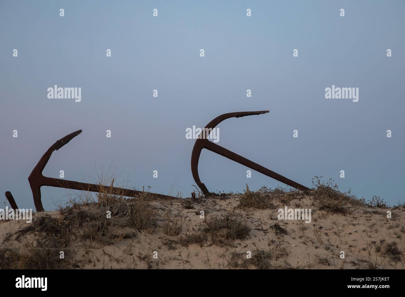 The Anchor Graveyard at Praia do Barril in Tavira, Algarve, Portugal ...