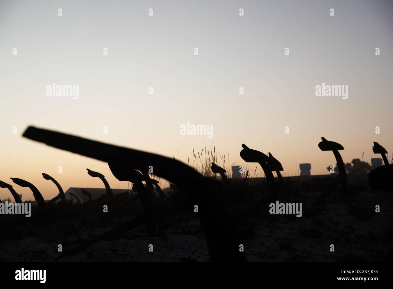 The Anchor Graveyard at Praia do Barril in Tavira, Algarve, Portugal ...