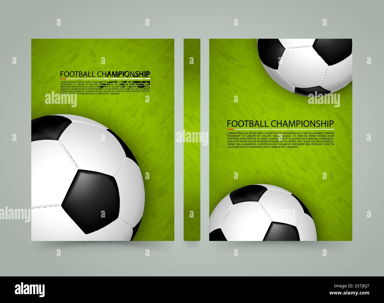 Soccer ball on the field banner, Sport cover background, A4 size paper ...