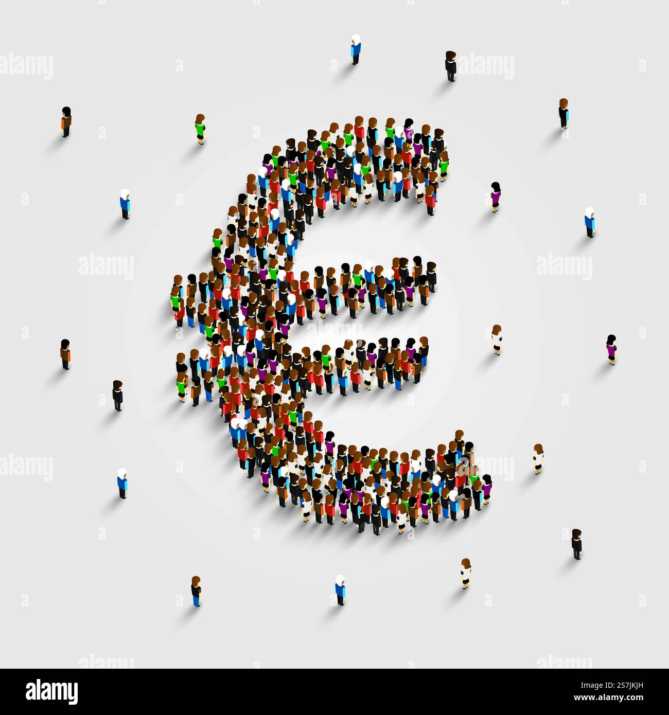 Gathered together in shape of Stock Vector Images - Alamy