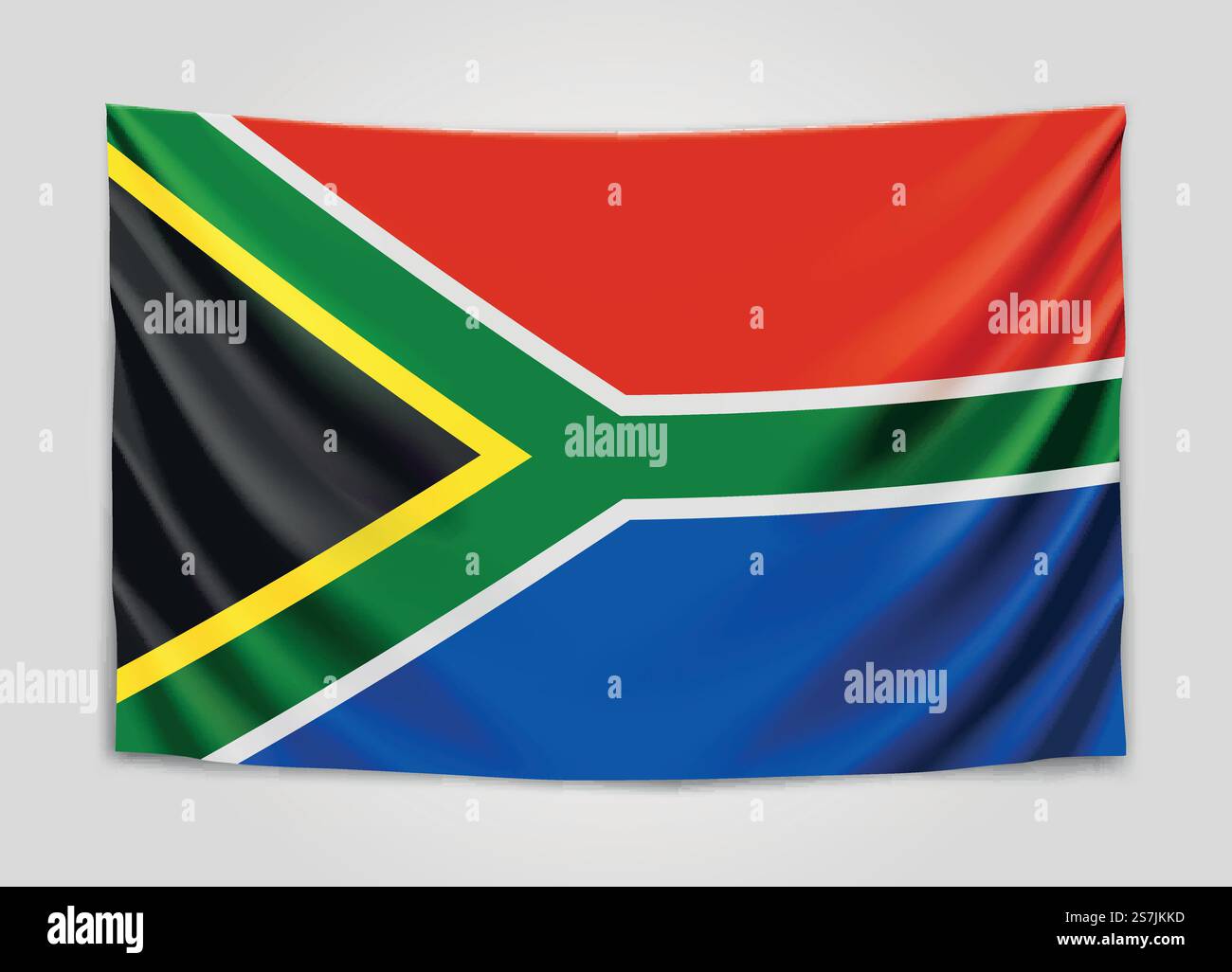Hanging flag of South Africa. Republic of South Africa. RSA national ...