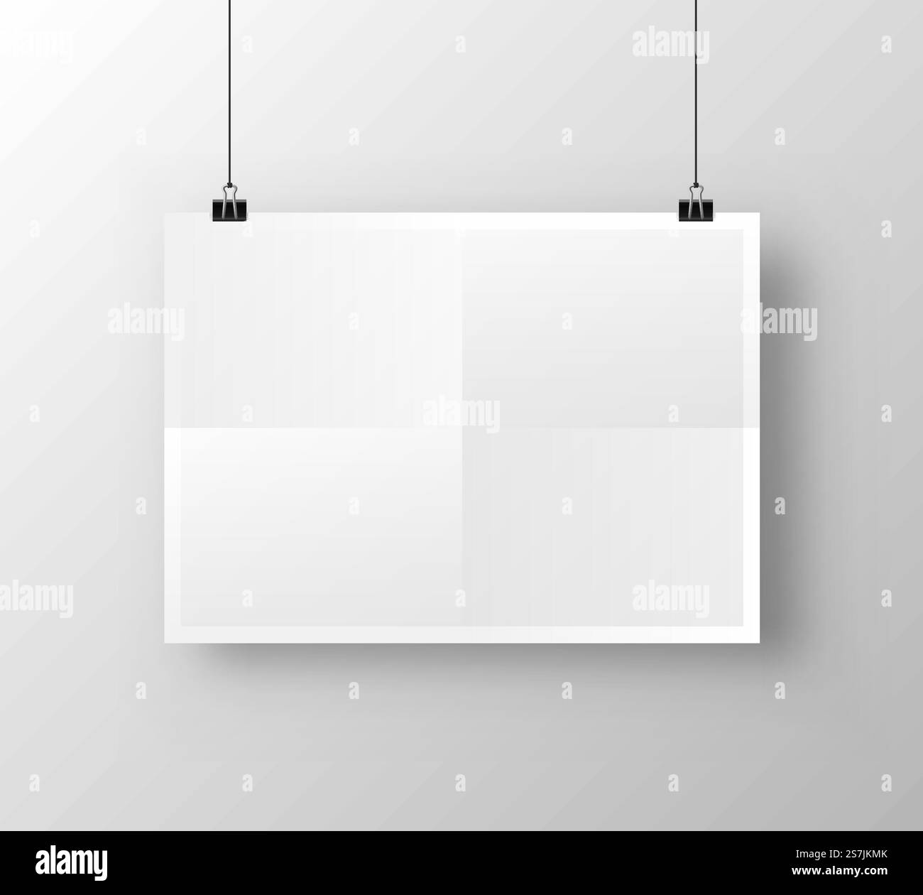 Paper poster A4 on the white background. Vector illustration Stock ...