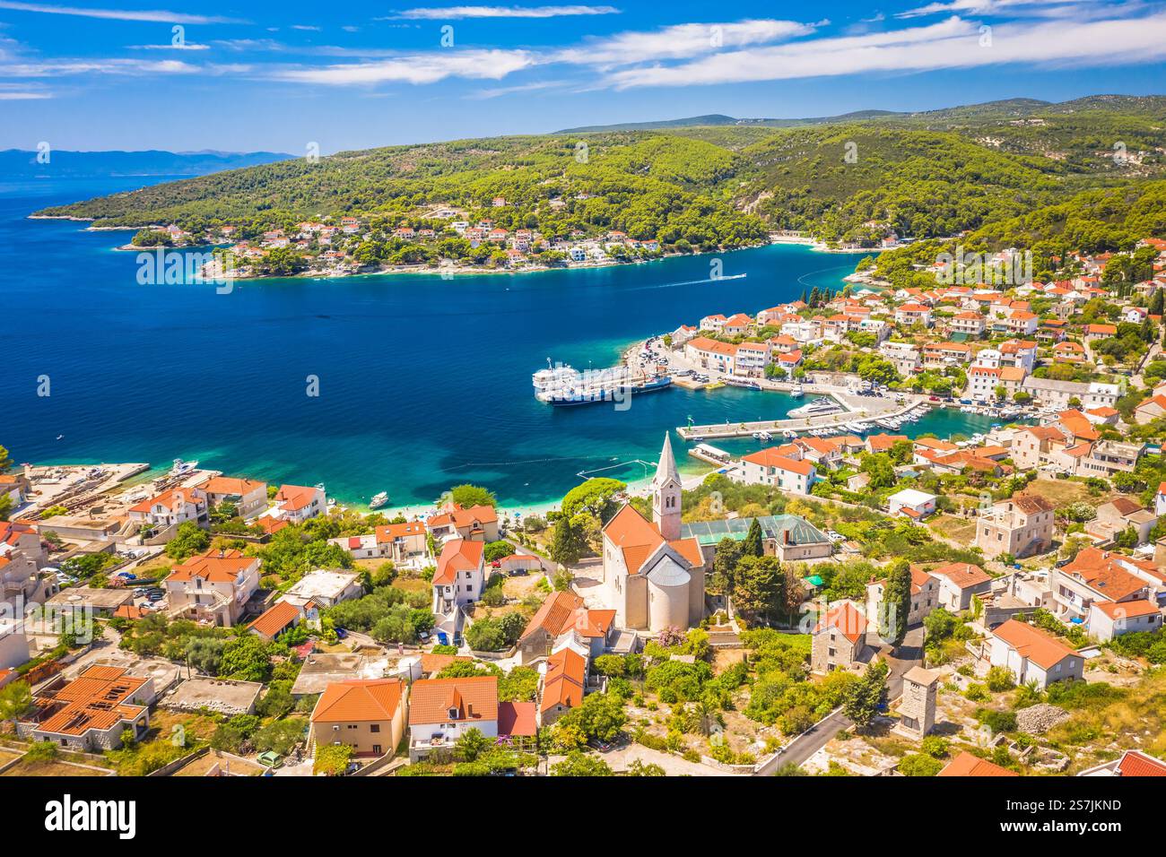 Sailing harbor sumartin brac island hi-res stock photography and images ...