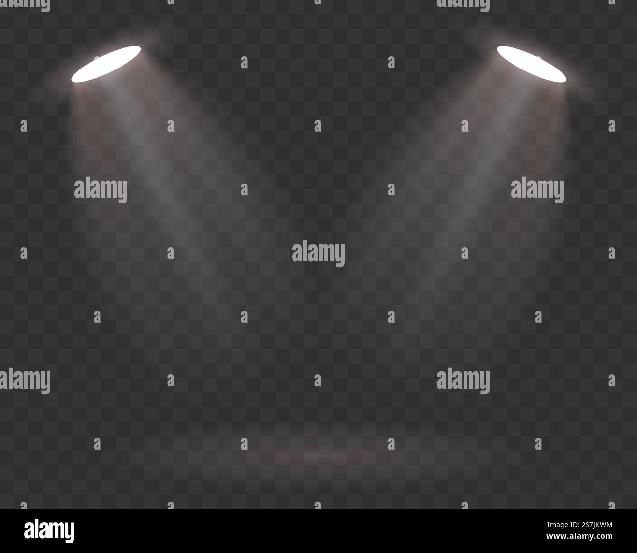 Spotlights scene light effects. Stage light spotlight vector. Vector ...
