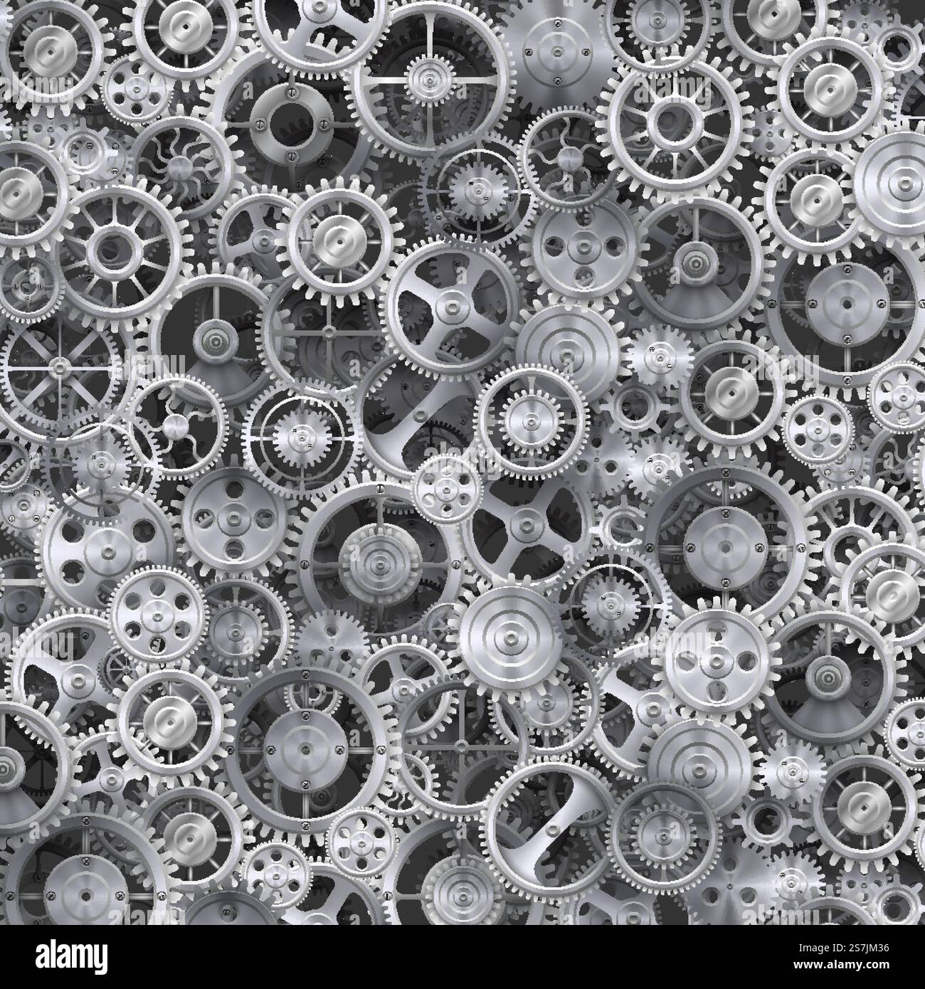 Metal realistic cogwheel background. Clean vector illustration. Metal ...