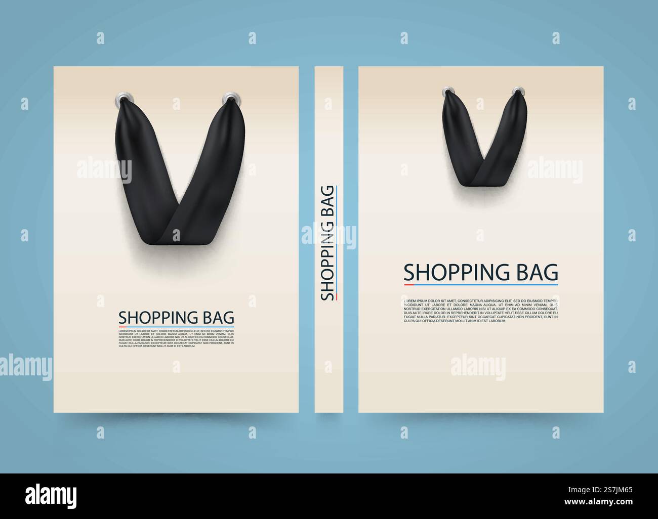 Paper bag cover, Shopping Bag advertising banner, A4 size book, Vector ...