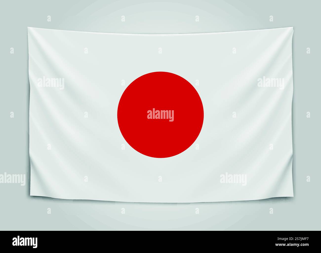 Hanging flag of Japan. Japan. Japanese national flag concept. Vector ...