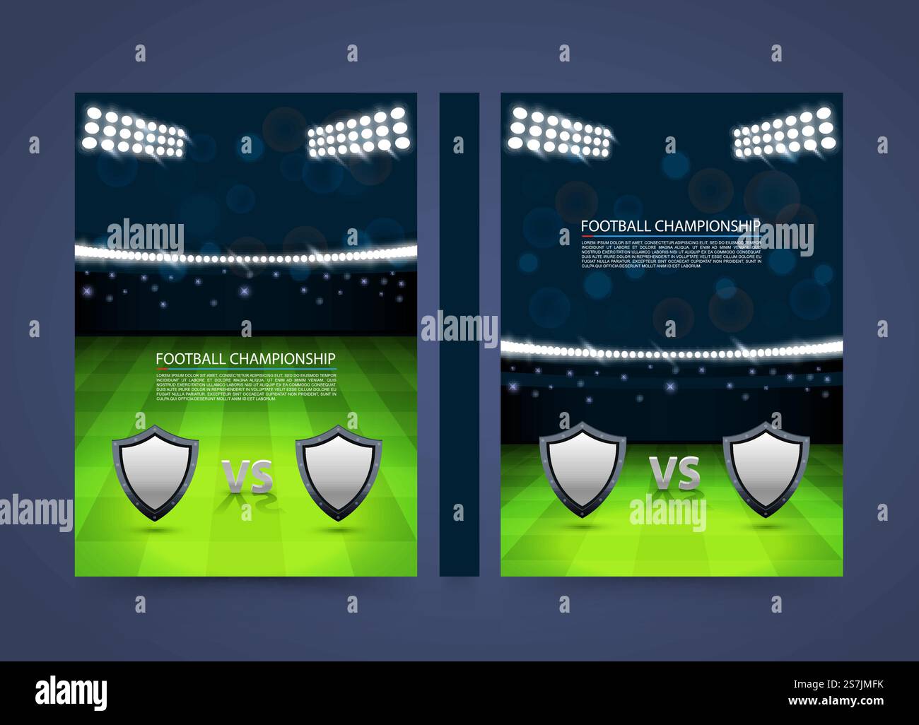 Flyer Football championship banner book. Cover match A4 size paper ...