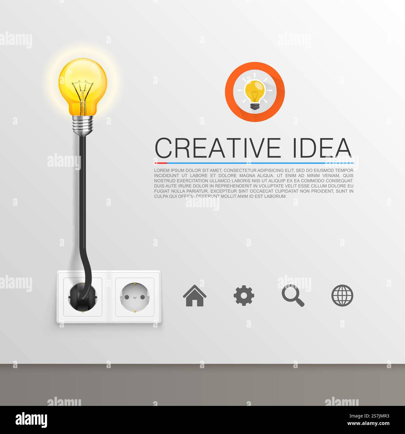 Lamp plugged in Stock Vector Images - Alamy