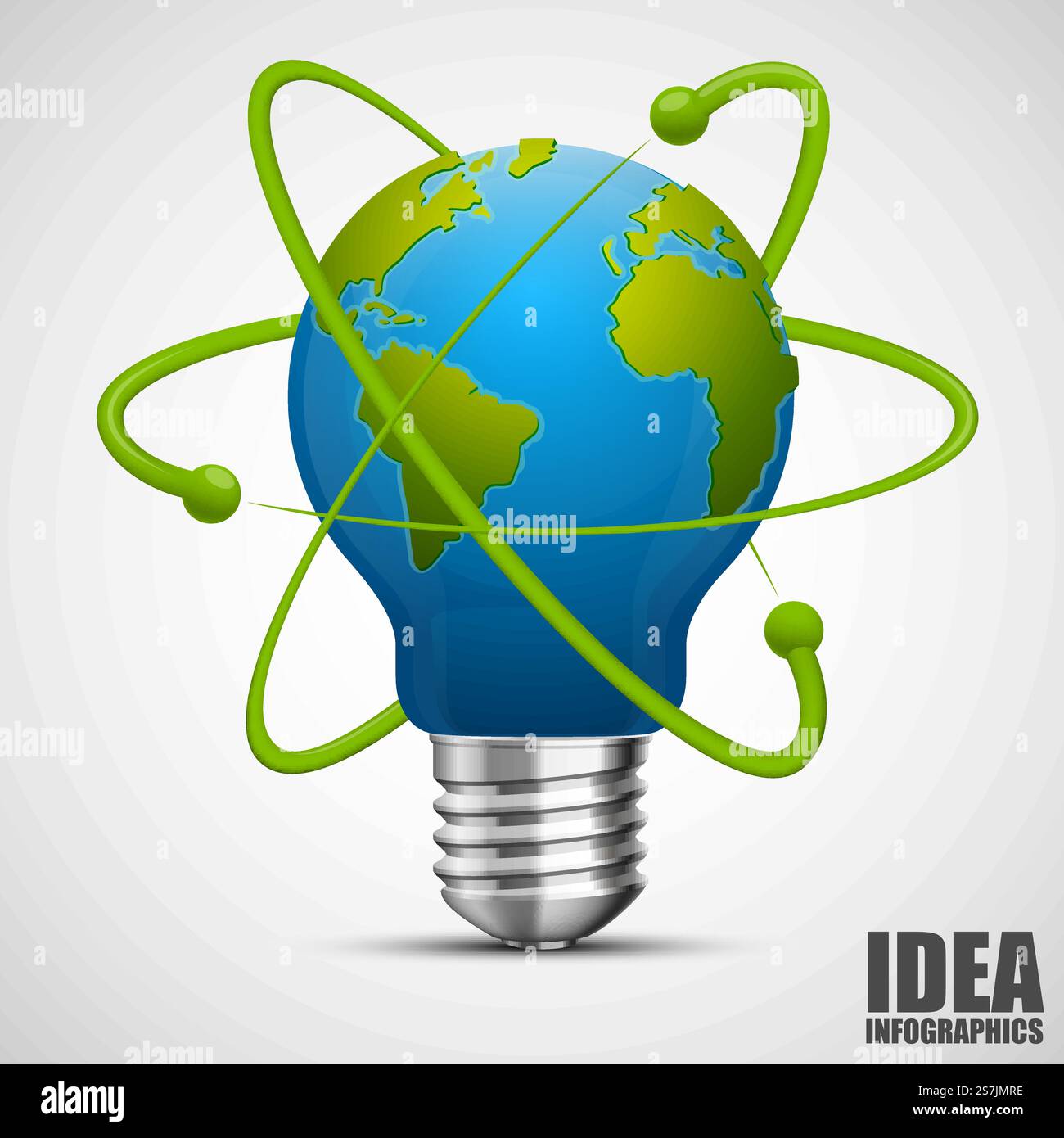 Creative idea earth. Green energy. Vector illustration Stock Vector ...