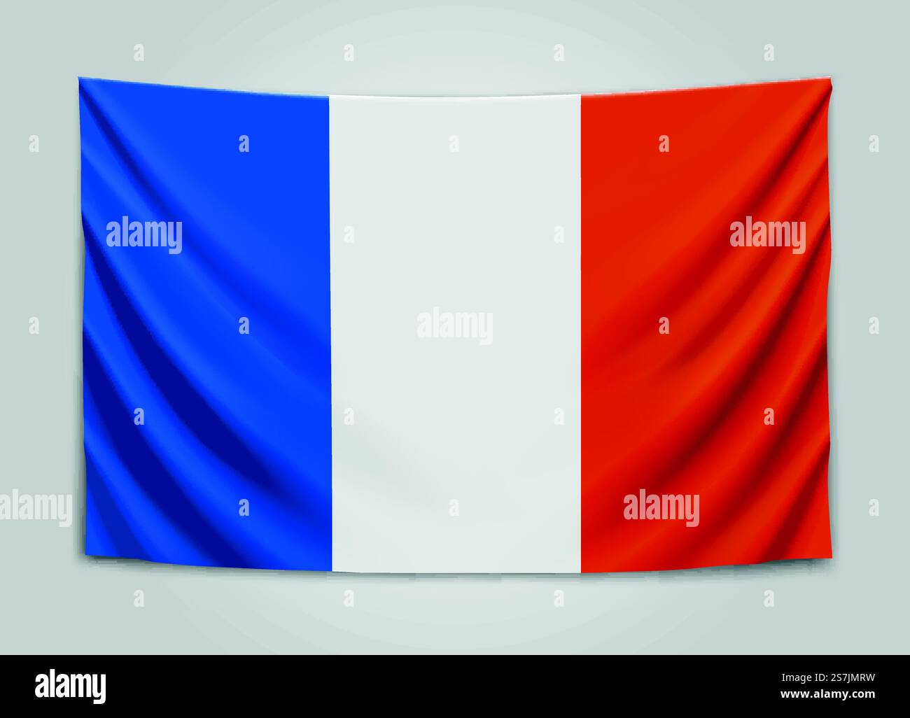 Hanging flag of France. French Republic. French national flag concept ...
