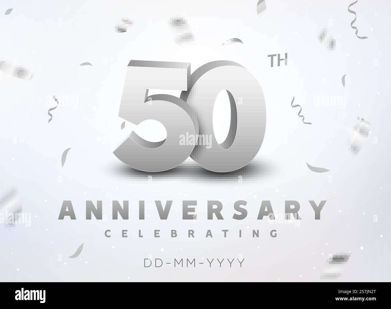 50 years silver number anniversary celebration event. Anniversary ...